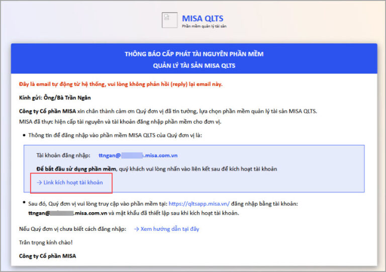Hướng dẫn đăng nhập phần mềm MISA QLTS – Help MISA QLTS